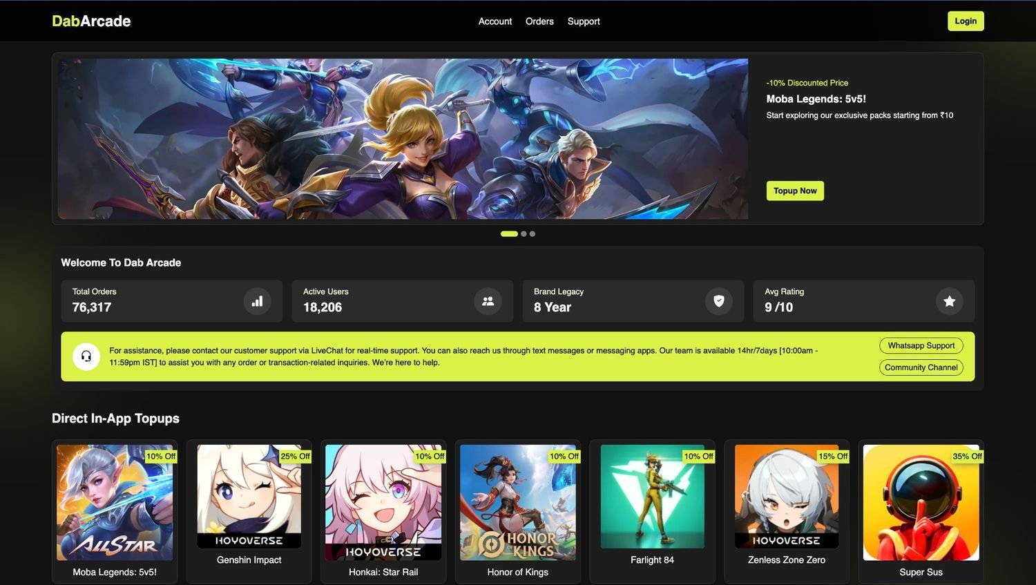 Dab Arcade - Instant Game Top Up India | Cheapest Prices | 2 Min ...